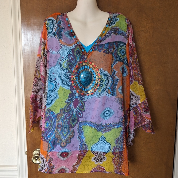 Boston Proper | Tops | Boston Proper Embellished Beaded Sheer ...
